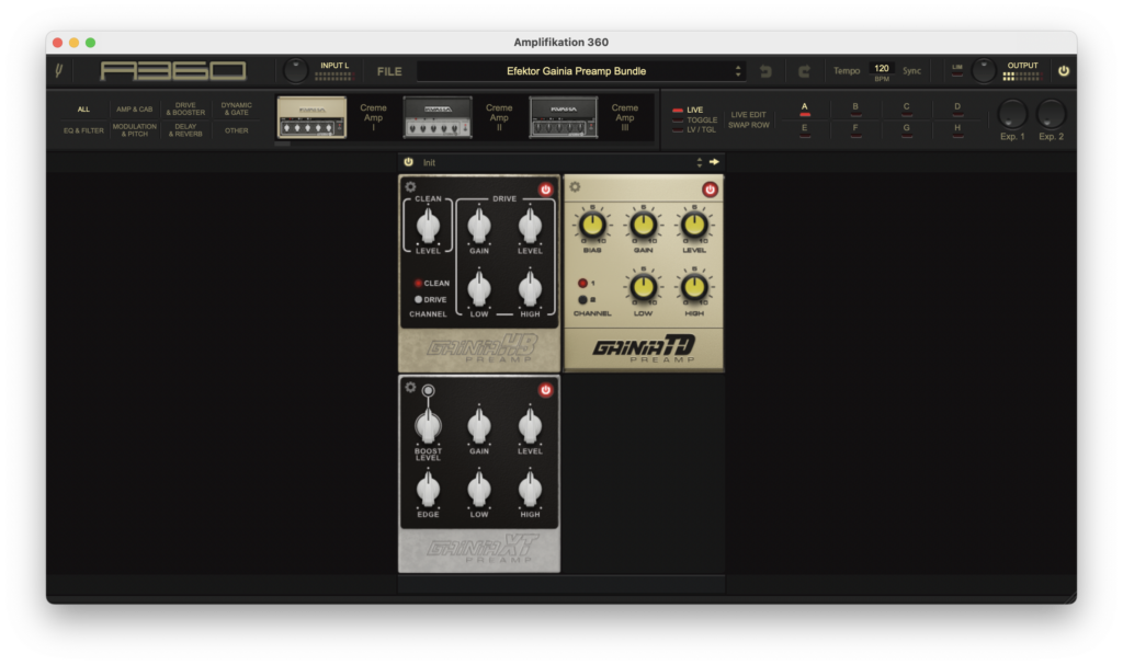 Efektor Gainia Preamp Bundle | KUASSA