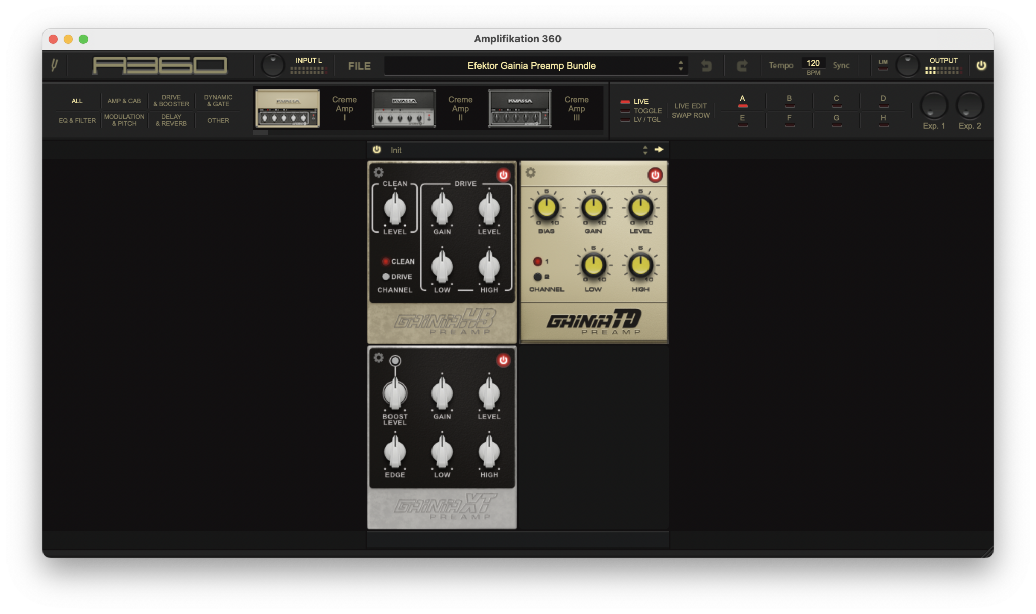 Efektor Gainia Preamp Bundle | KUASSA